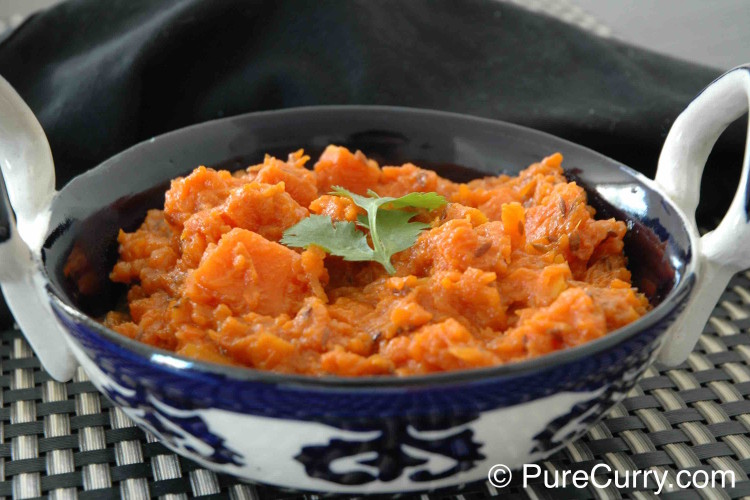 Curried Pumpkin (Kaddu Sabzi) - Pure Curry